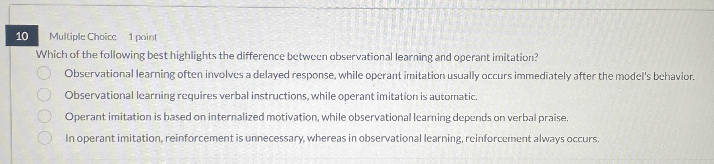 Solved 10Multiple Choice1 ﻿pointWhich of the following best | Chegg.com