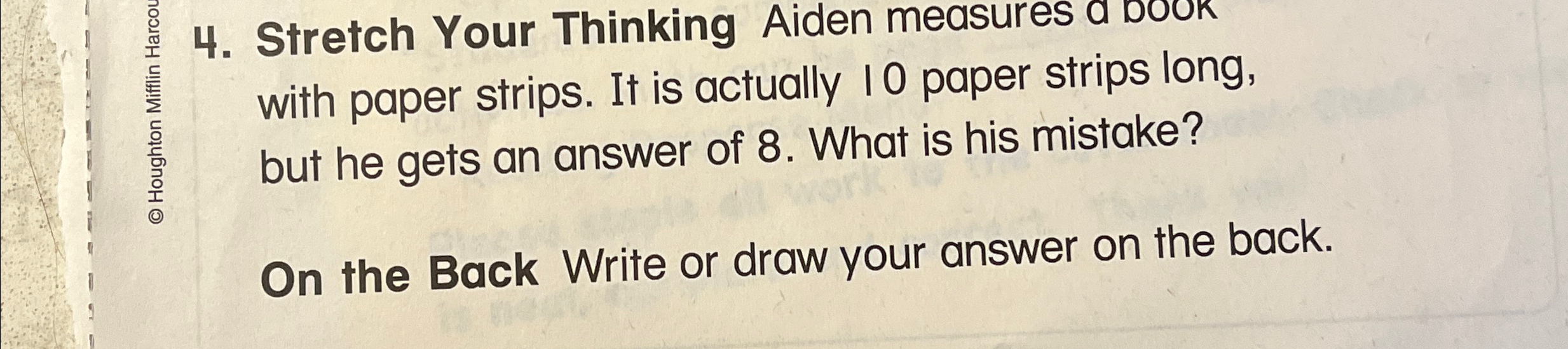 Solved Stretch Your Thinking Aiden measures a Dook with | Chegg.com