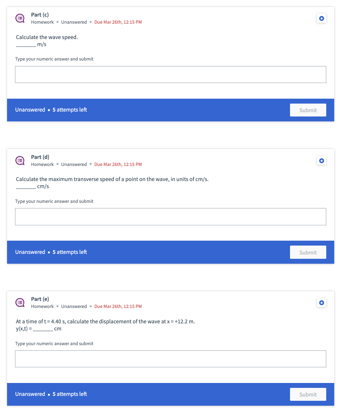 Use these numbers. The angular frequency is = 48\pi | Chegg.com