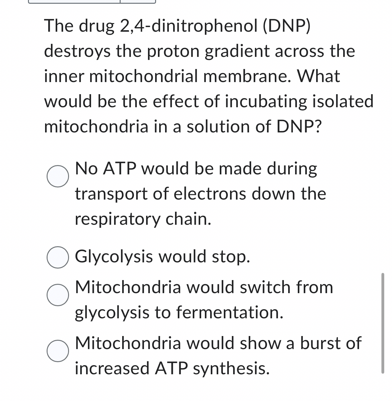 Solved The drug 2,4-dinitrophenol (DNP) ﻿destroys the proton | Chegg.com