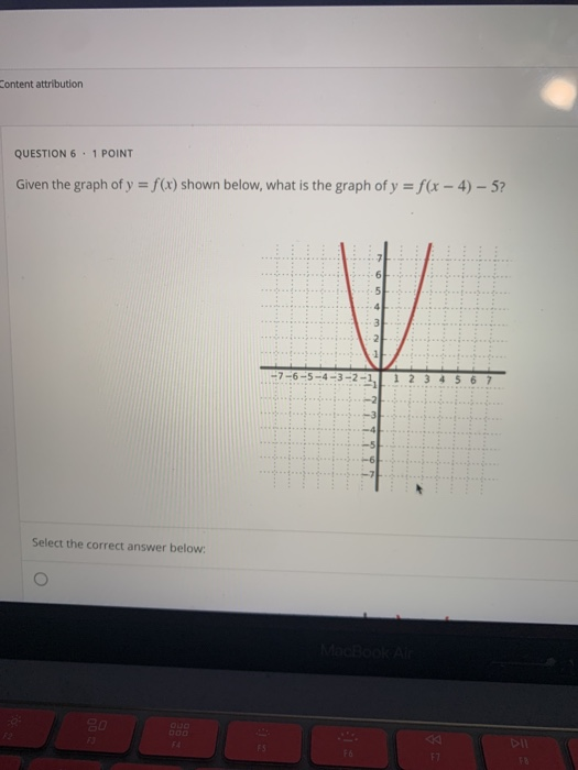 Solved Content attribution QUESTION 6.1 POINT Given the | Chegg.com