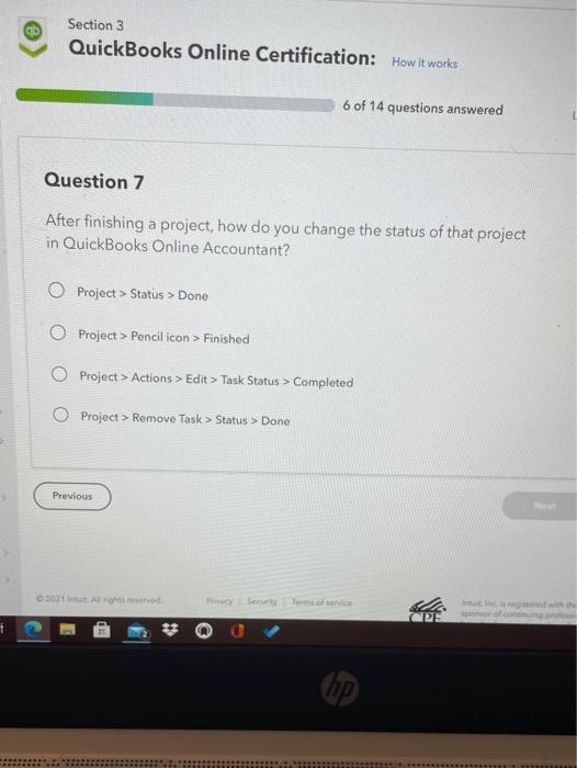 Solved Section 3 QuickBooks Online Certification: How it | Chegg.com