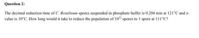 Solved Question 2: The decimal reduction time of C. | Chegg.com