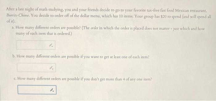 Solved After a late night of math studying, you and your | Chegg.com