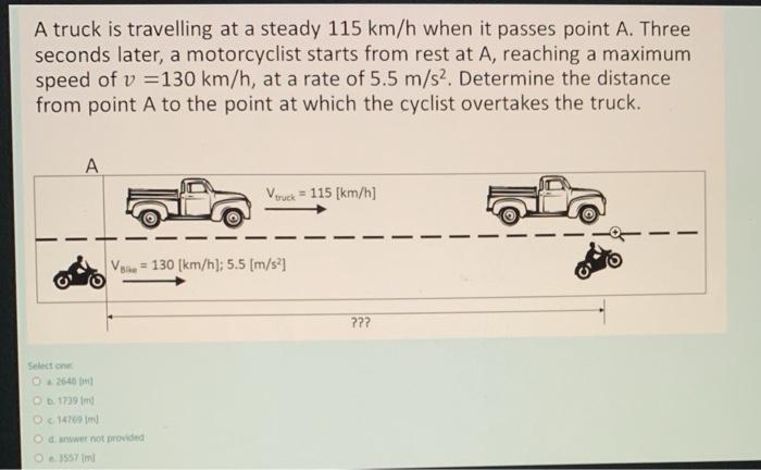 Solved From point A to point B, a car drives with constant | Chegg.com