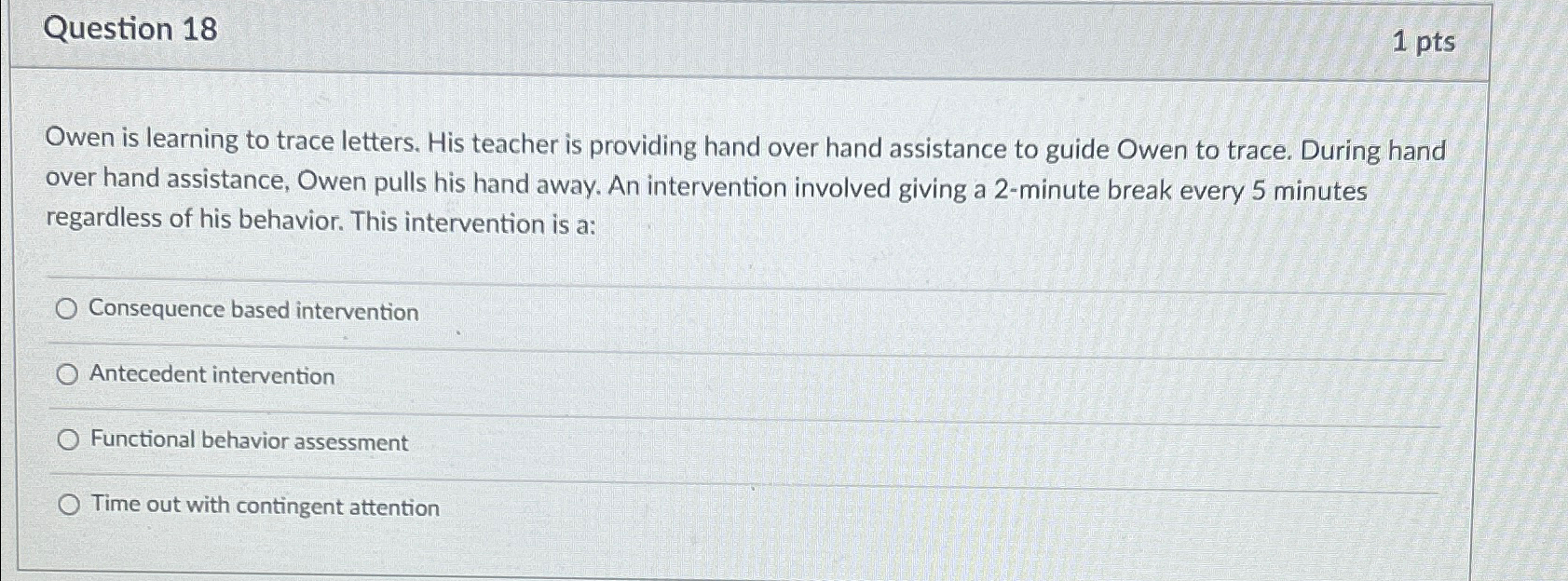Solved Question 181ptsOwen is learning to trace letters. His | Chegg.com