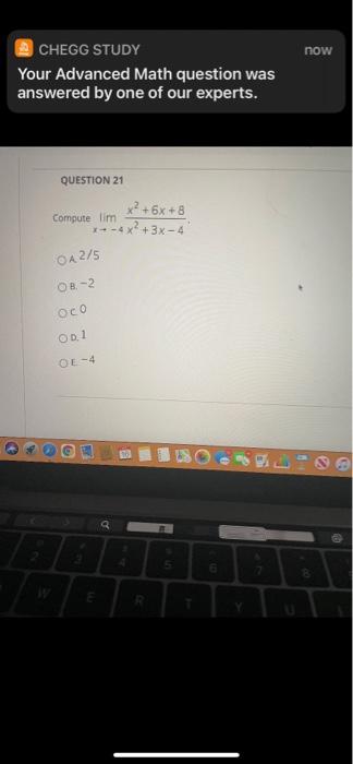 Solved now CHEGG STUDY Your Advanced Math question was | Chegg.com