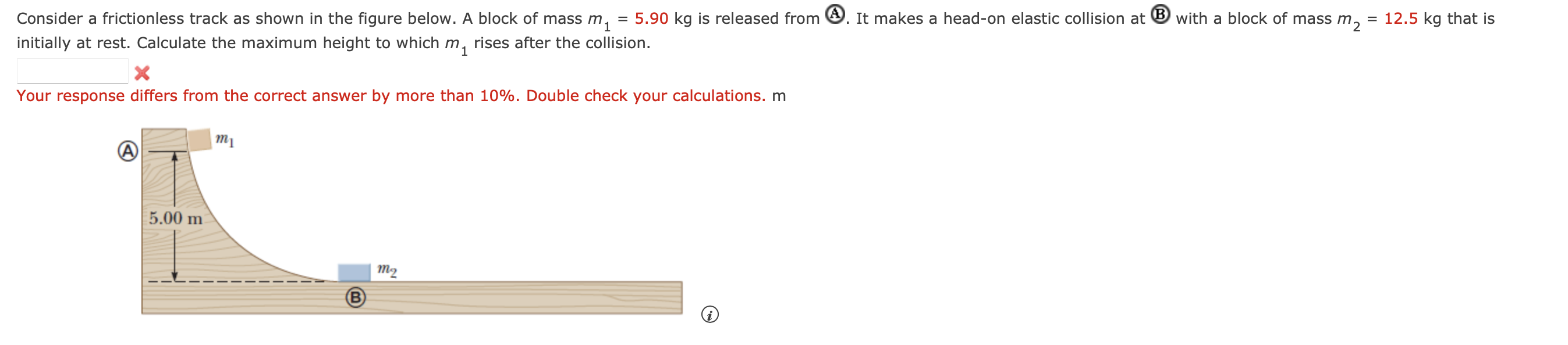 Solved Consider a frictionless track as shown in the figure | Chegg.com