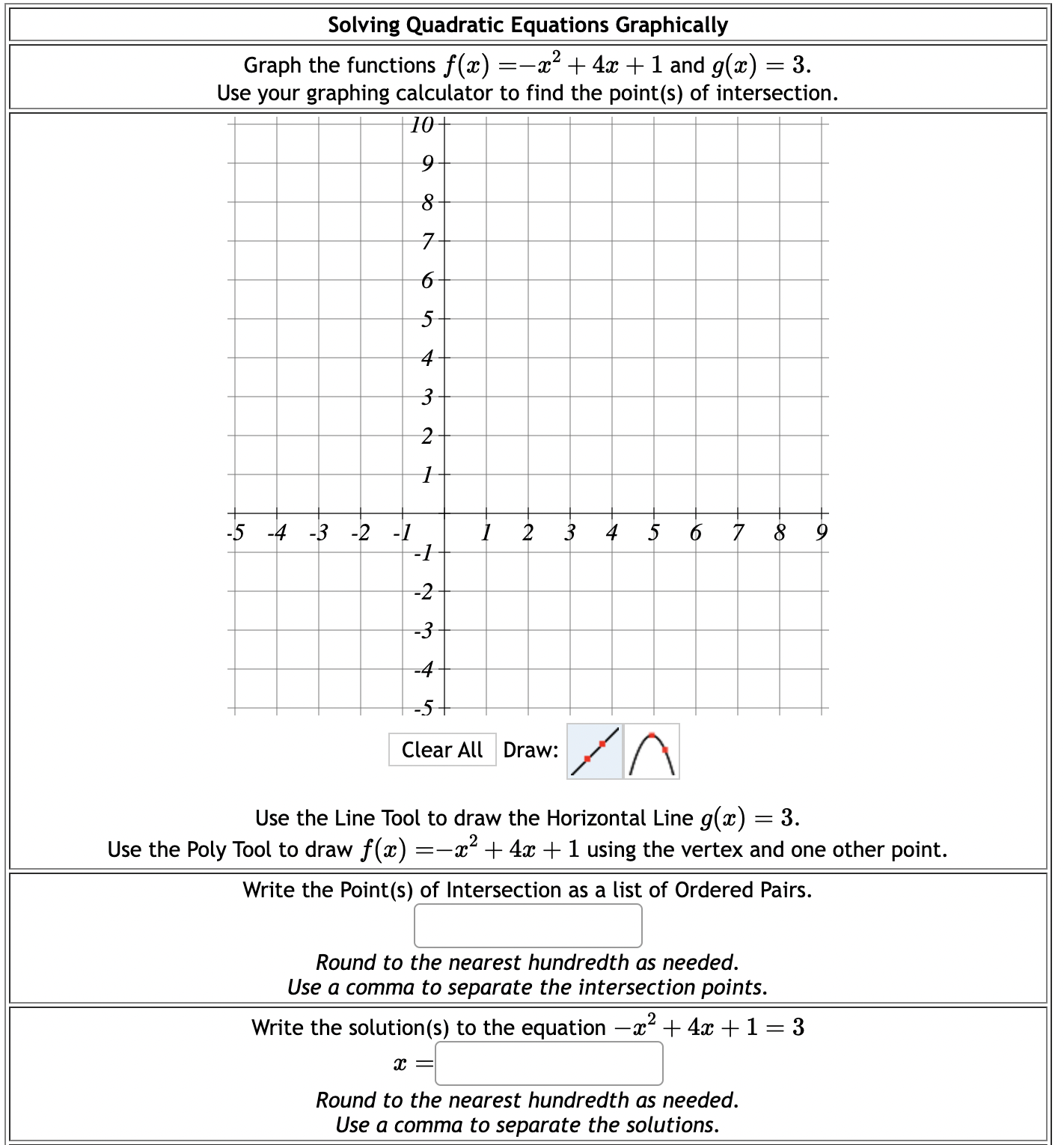 Solved Solving Quadratic Equations GraphicallyGraph the | Chegg.com