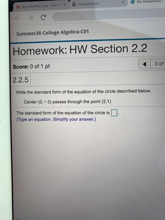 Solved х Do Homework - Assignments MyLabs Plus Link - MATIX | Chegg.com