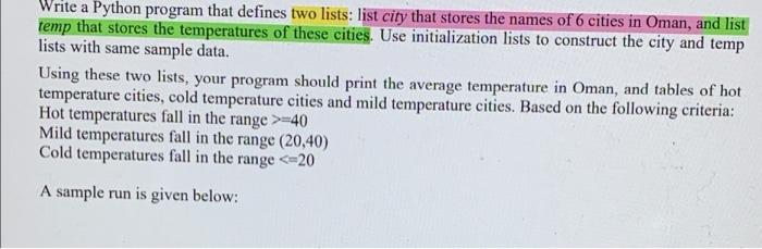 Solved Write a Python program that defines two lists: list | Chegg.com