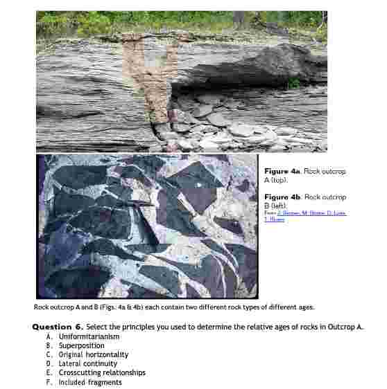 Solved Questions 8. ﻿Using the relative dating principles, | Chegg.com