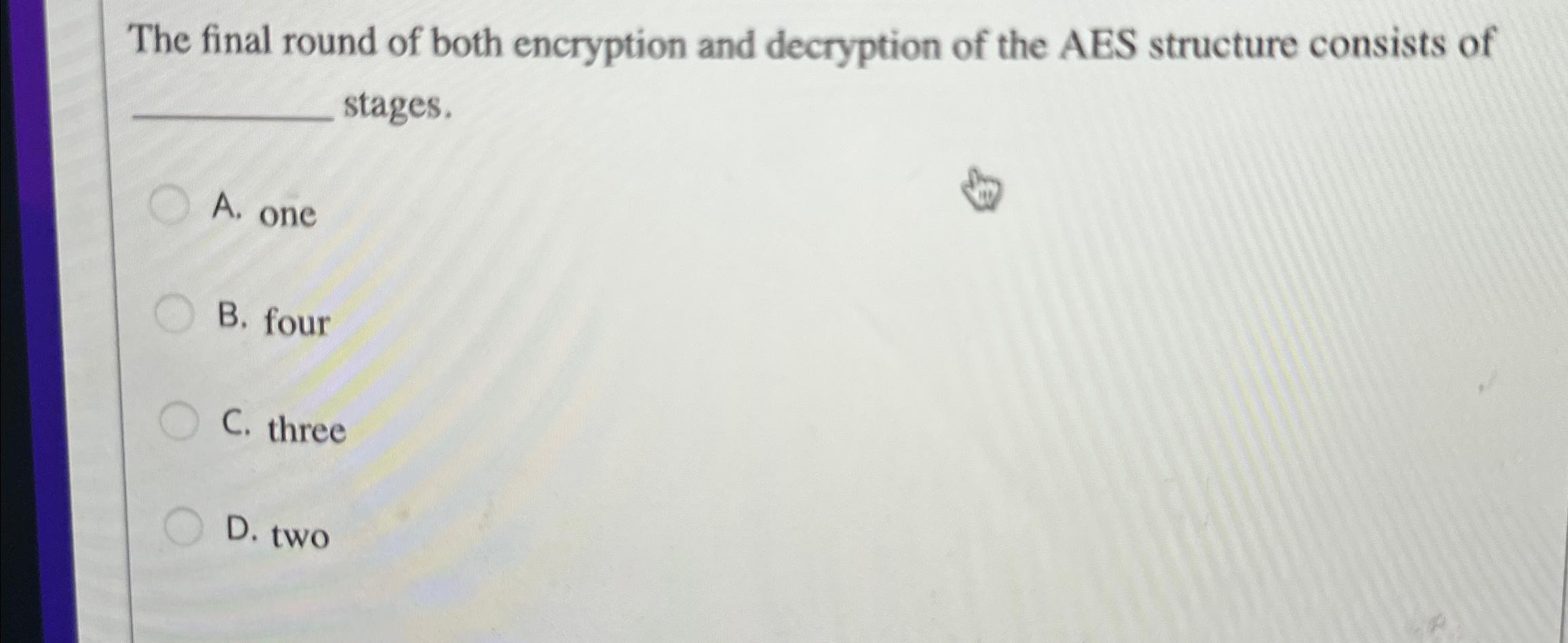 Solved The final round of both encryption and decryption of | Chegg.com