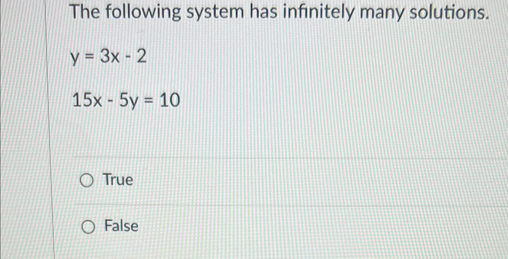 Solved The following system has infinitely many | Chegg.com