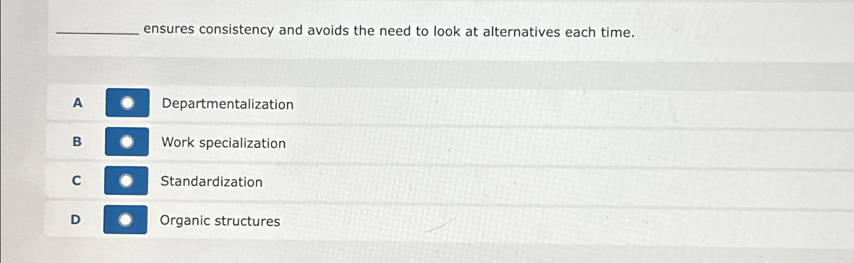 Solved ensures consistency and avoids the need to look at | Chegg.com