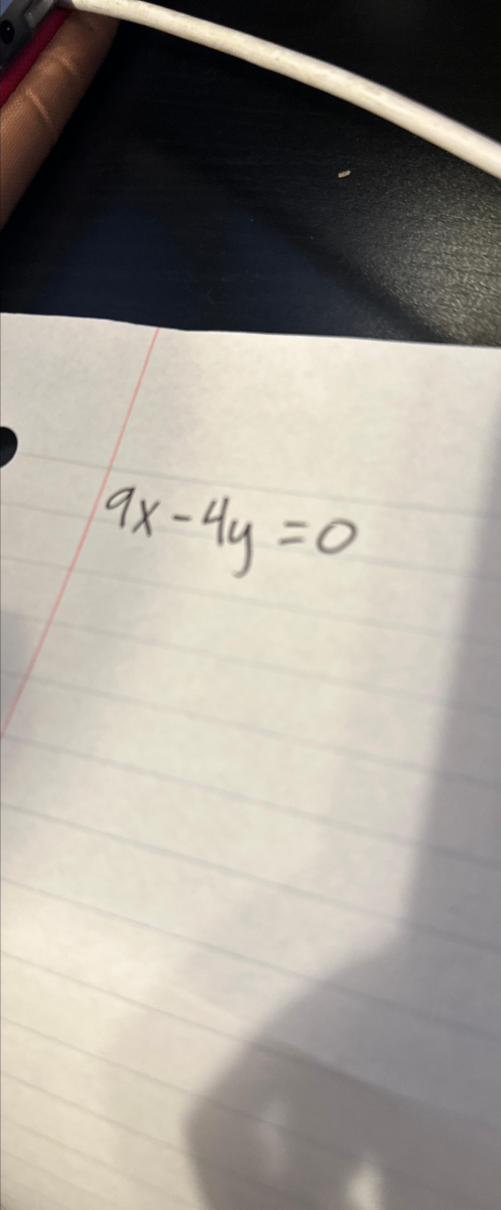 Solved 9x-4y=0 | Chegg.com