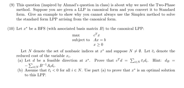 Solved (9) This question (inspired by Ahmad's question in | Chegg.com