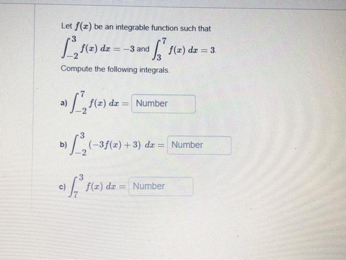 Solved Let F 2 Be An Integrable Function Such That 3 F X