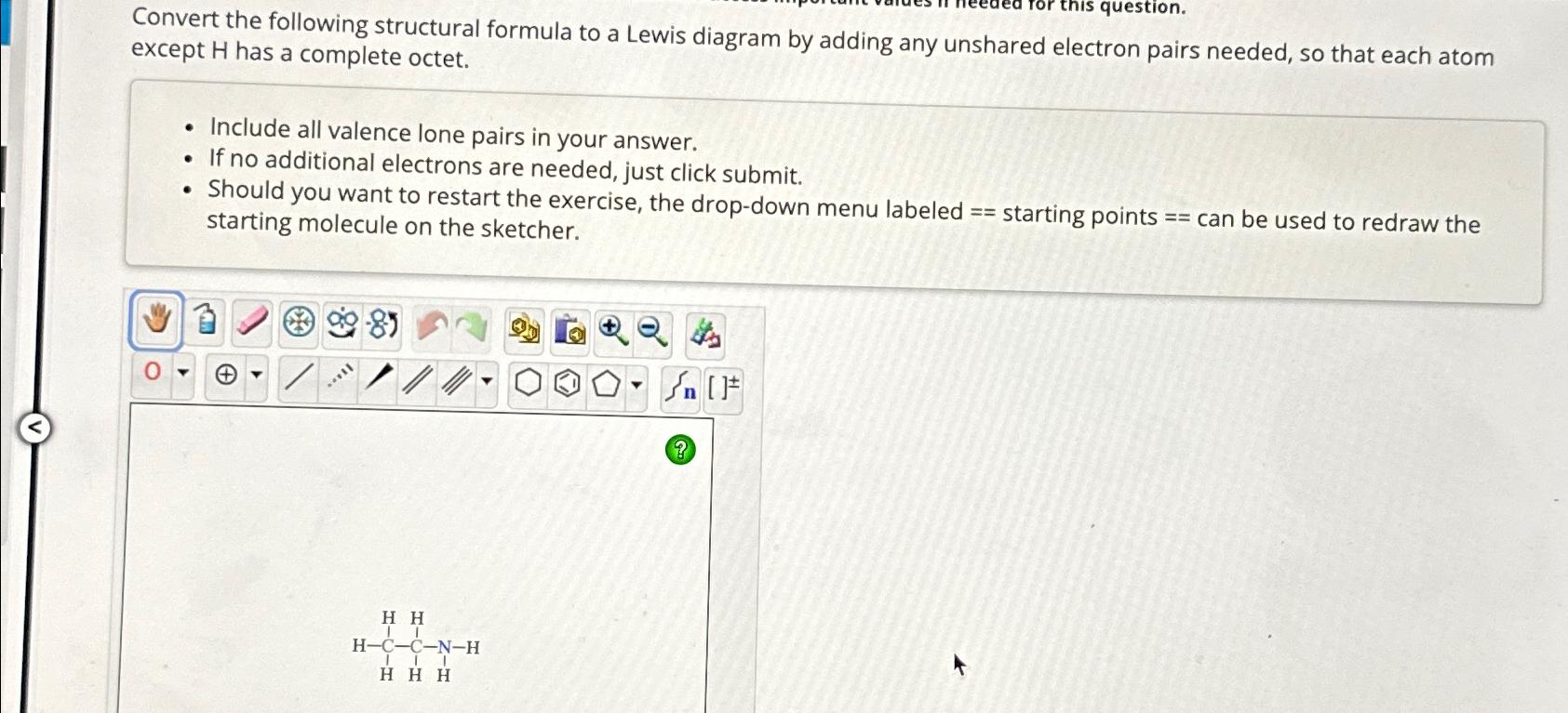 Solved Convert the following structural formula to a Lewis | Chegg.com