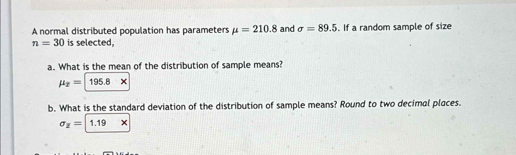 Solved A normal distributed population has parameters | Chegg.com
