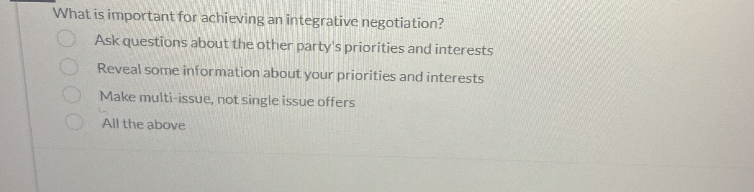 Solved What is important for achieving an integrative | Chegg.com