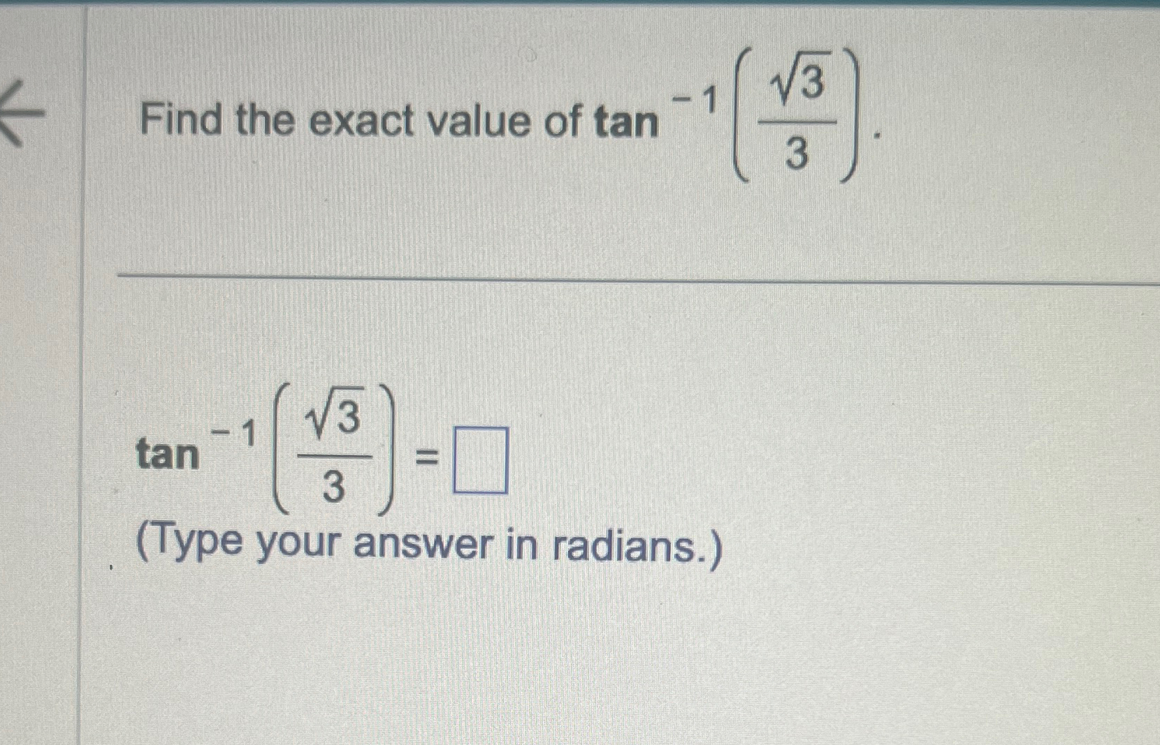 Solved Find the exact value of tan-1(323)tan-1(323)=(Type | Chegg.com