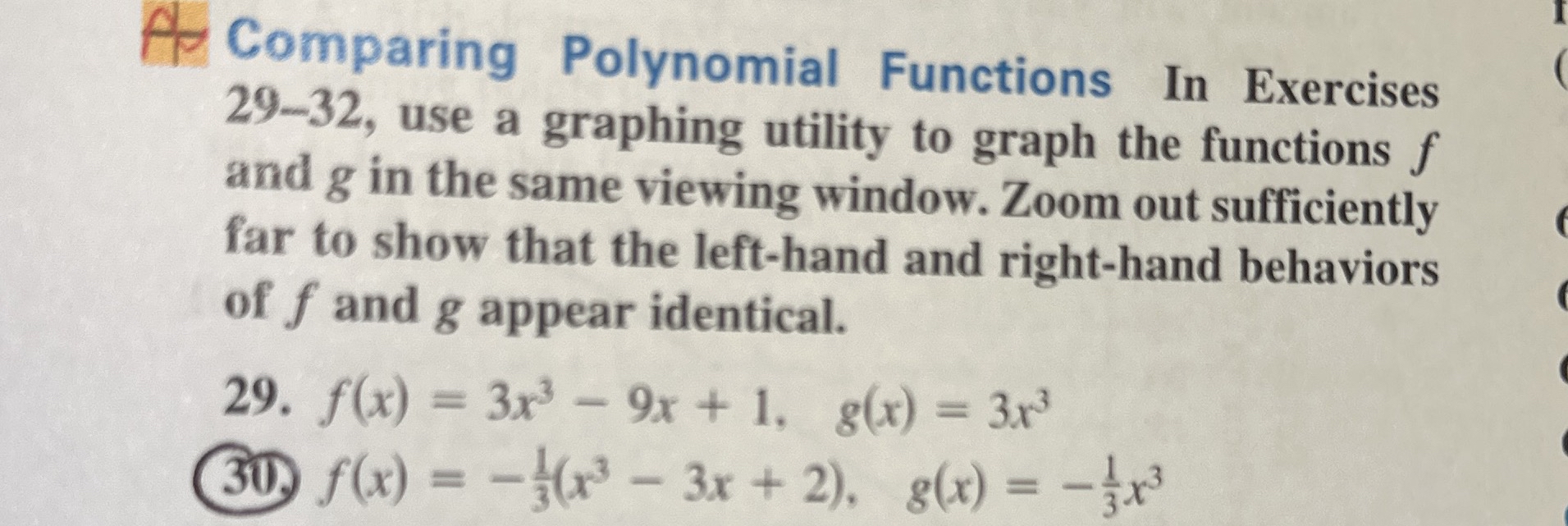 Solved P Comparing Polynomial Functions In Exercises29-32, | Chegg.com