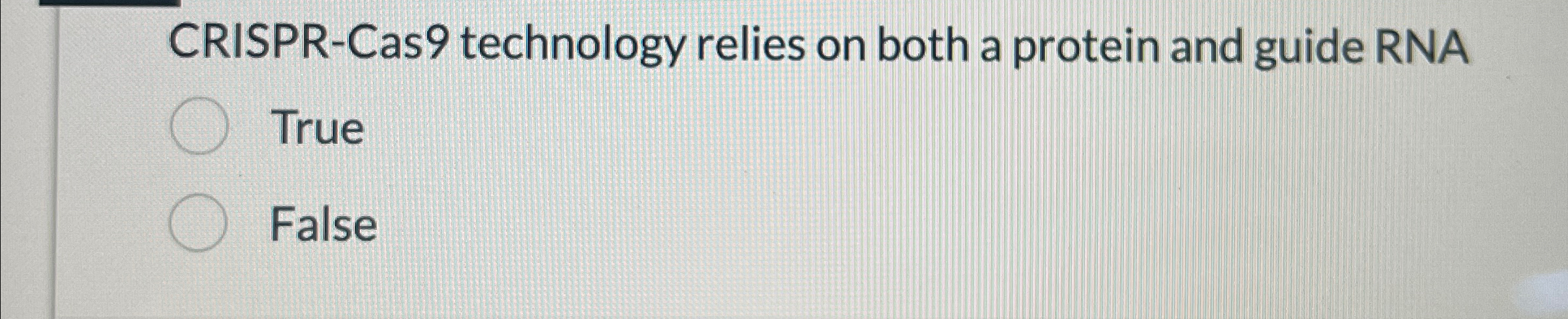 Solved CRISPR-Cas9 ﻿technology relies on both a protein and | Chegg.com