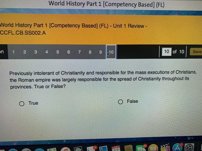 Solved World History Part 1 [Competency Based) (FL) - Unit 1 | Chegg.com