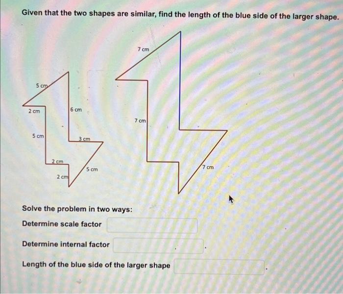 Solved Given that the two shapes are similar, find the | Chegg.com