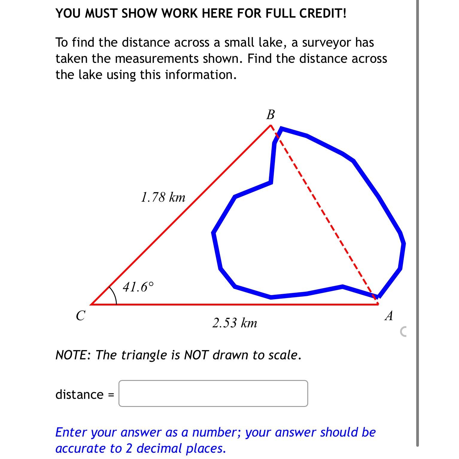 Solved YOU MUST SHOW WORK HERE FOR FULL CREDIT!To find the | Chegg.com