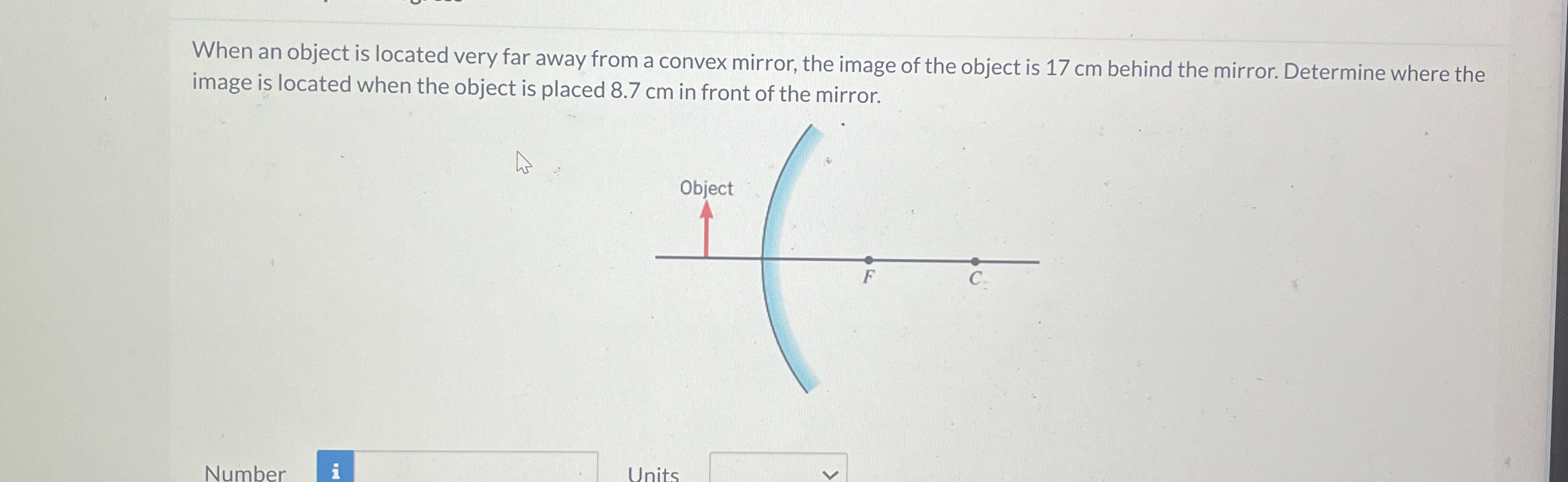 Solved When an object is located very far away from a convex | Chegg.com