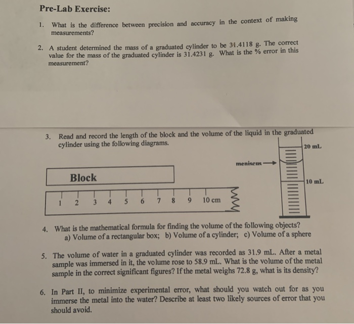 Solved 1. Pre-Lab Exercise: What is the difference between | Chegg.com