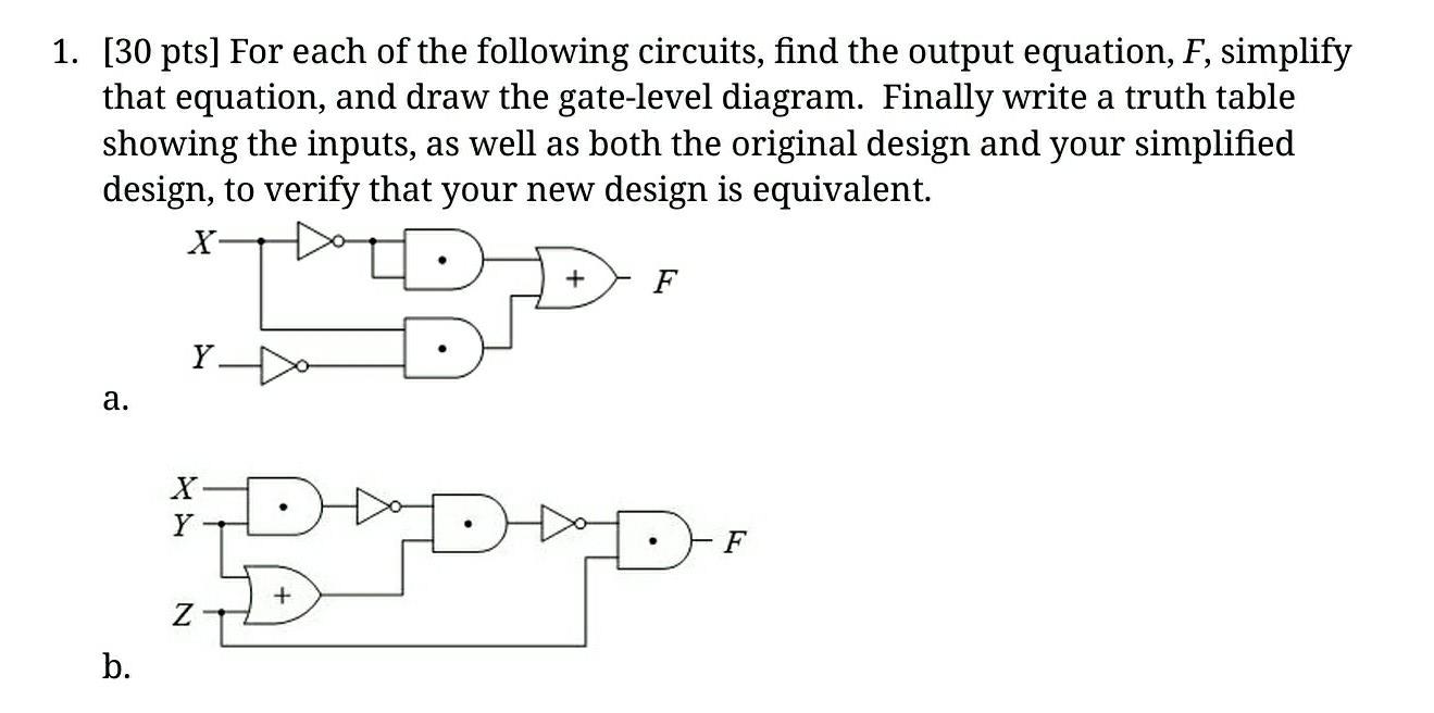 Solved [30 pts] For each of the following circuits, find the | Chegg.com