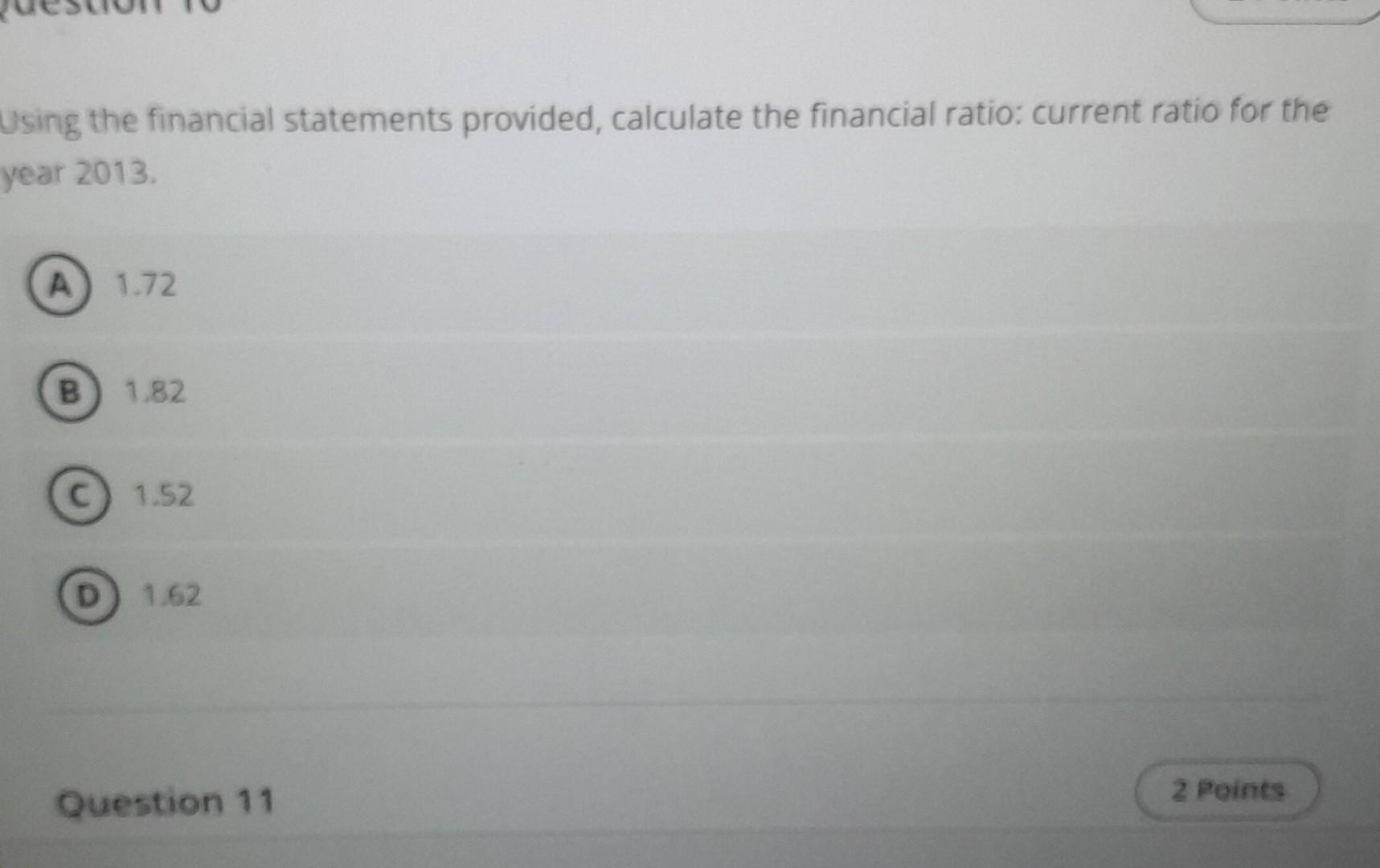 Using the financial statements provided, | Chegg.com