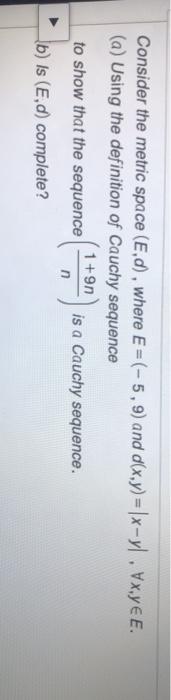 Solved In the usual metric space (R,d) where d(x,y)= |x-yl, | Chegg.com