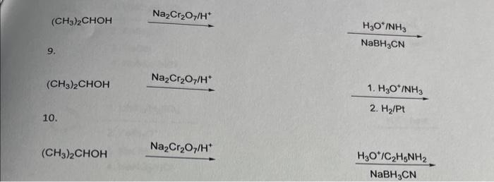 Solved KOH 2. H3O+ 1. CH3CH2I 3. NaOH 7. 2. NH2NH2 1. | Chegg.com
