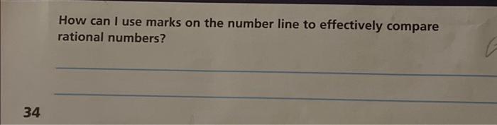 Solved 34 How can I use marks on the number line to | Chegg.com