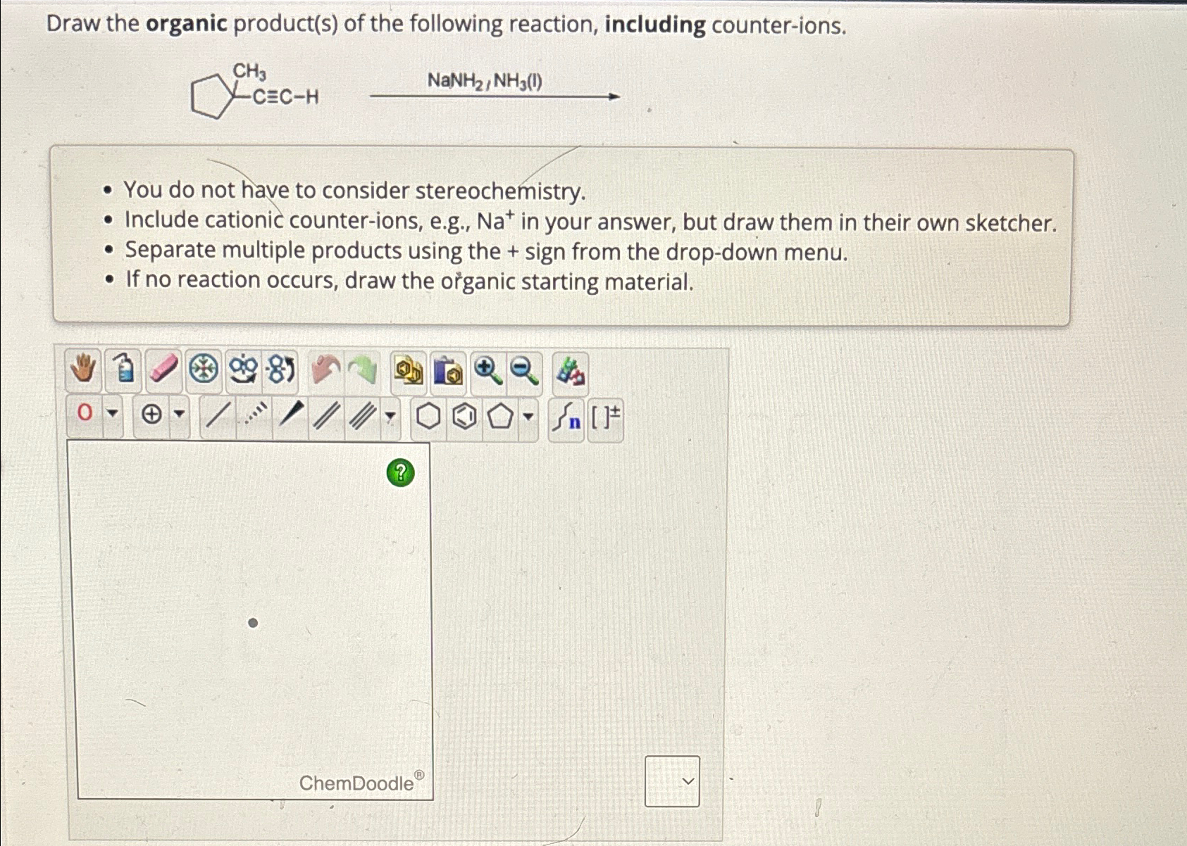 Solved Draw the organic product(s) ﻿of the following | Chegg.com