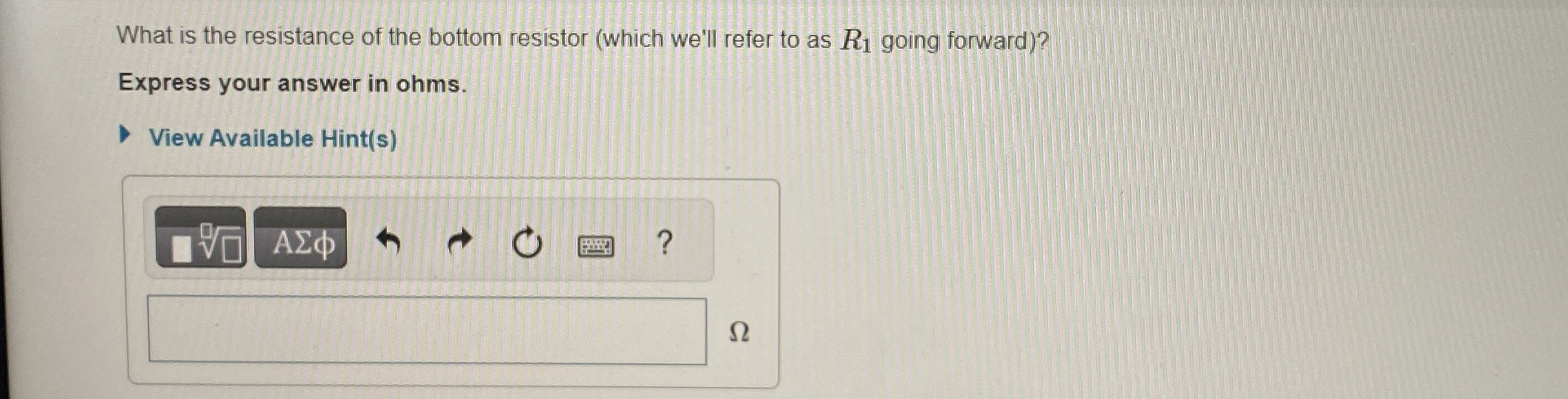What is the resistance of the bottom resistor (which | Chegg.com