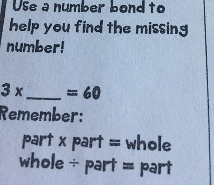 Solved Use a number bond to help you find the missing | Chegg.com