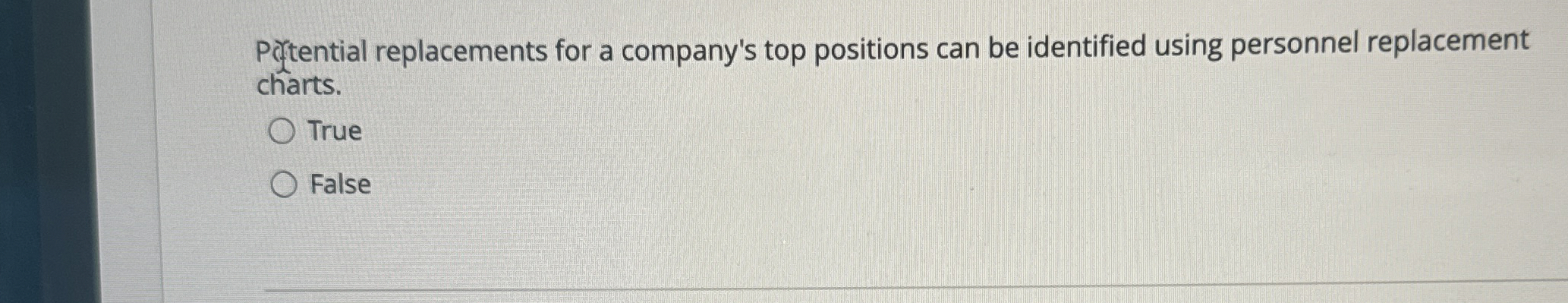PCYtential replacements for a company's top positions | Chegg.com