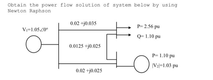 Solved Obtain the power flow solution of system below by | Chegg.com