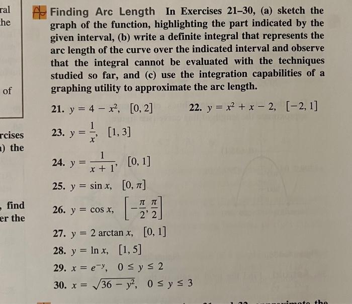 Solved Finding Arc Length In Exercises 21-30, (a) sketch the | Chegg.com