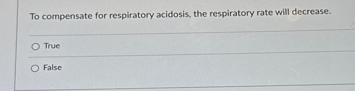 Solved To compensate for respiratory acidosis, the | Chegg.com