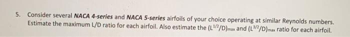 Solved 5. Consider several NACA 4-series and NACA 5-series | Chegg.com