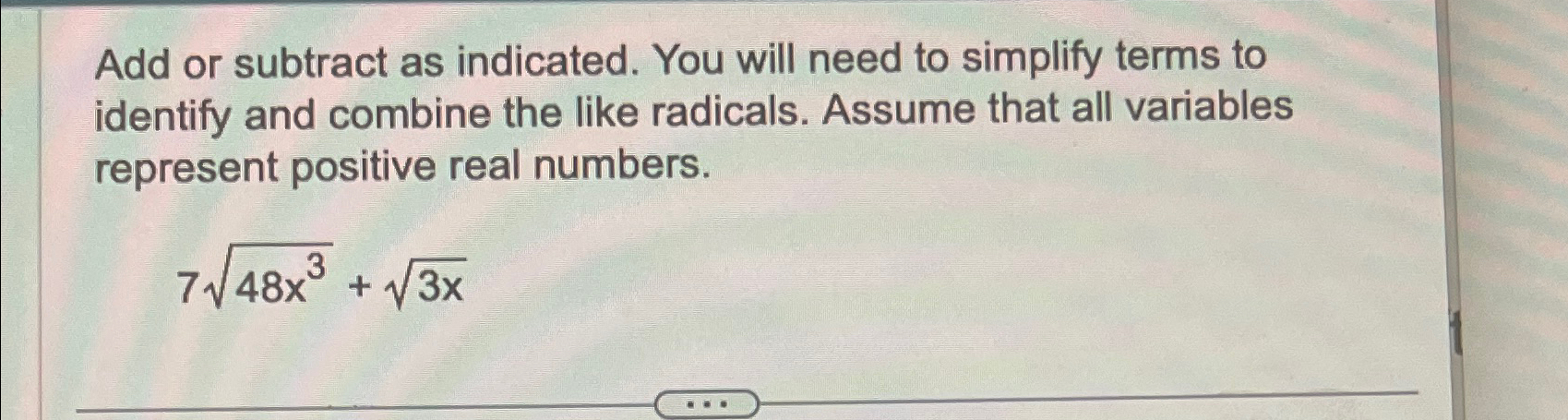 Solved Add or subtract as indicated. You will need to | Chegg.com