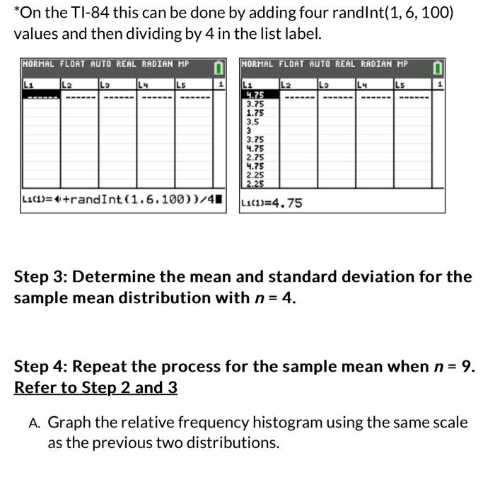 Solved ∗ On the TI−84 this can be done by adding four | Chegg.com