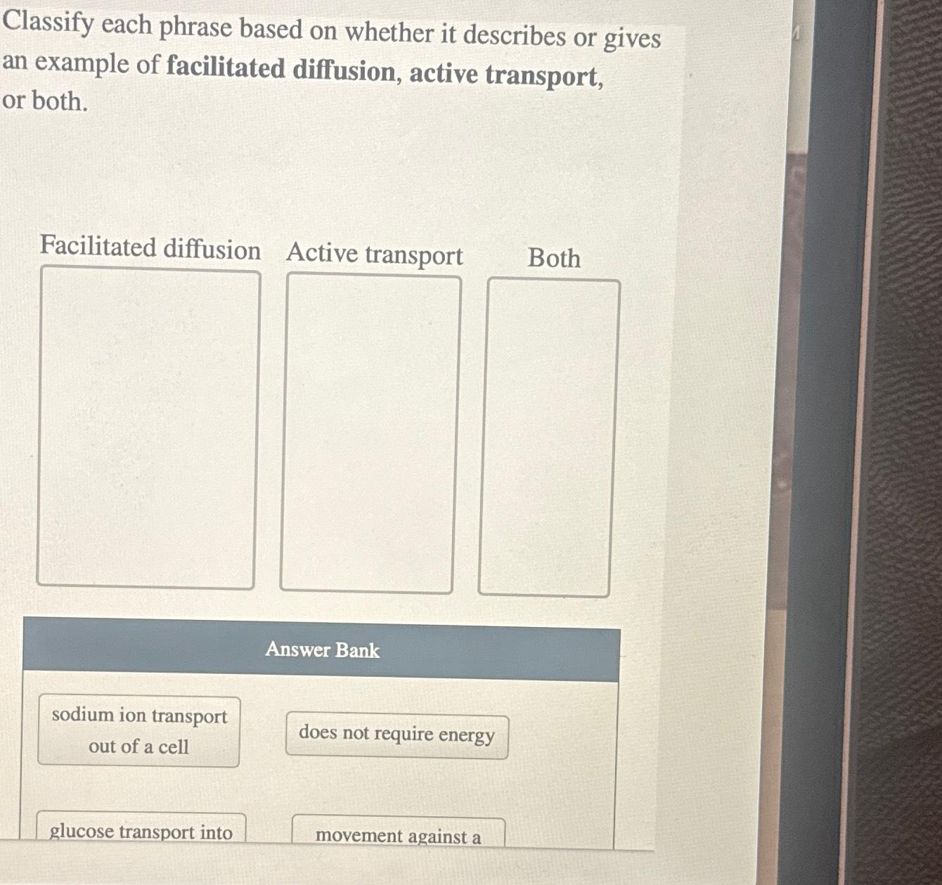 Solved Classify each phrase based on whether it describes or | Chegg.com Solved Classify each phrase based on whether it describes or | Chegg.com