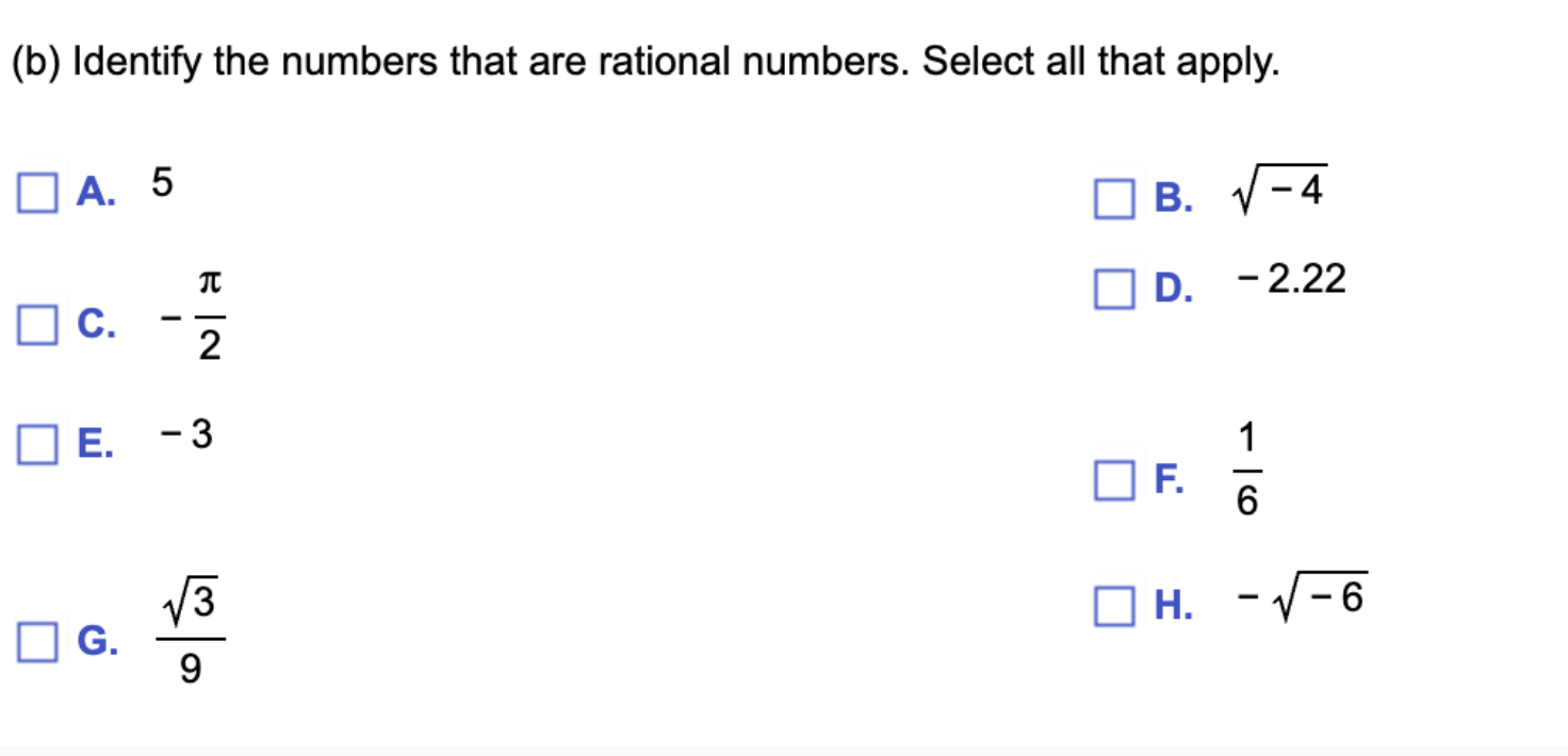 Solved List all the given numbers that are (a) ﻿integers, | Chegg.com